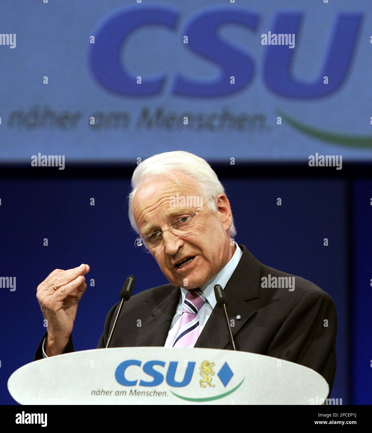 Edmund Stoiber, CSU-Vorsitzender und Ministerpraesident des Landes ...