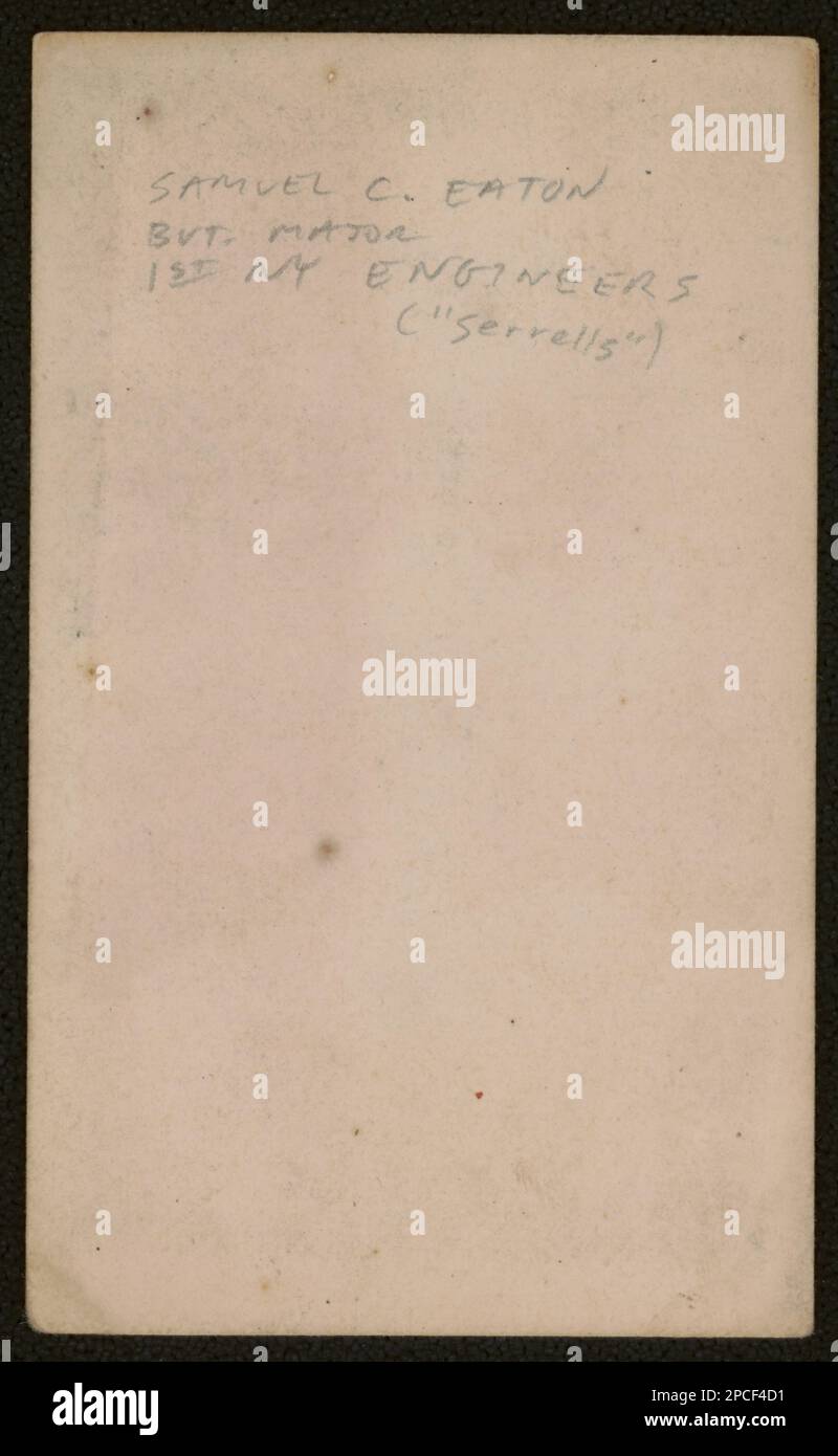 Captain Samuel Chapin Eaton von Co F, 1. New Yorker Ingenieurregiment ...