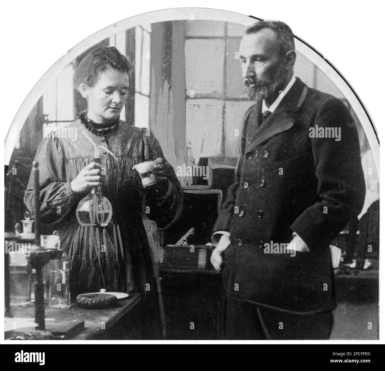 **FILE** Pioneers of science Madame Marie Curie and her husband Pierre ...