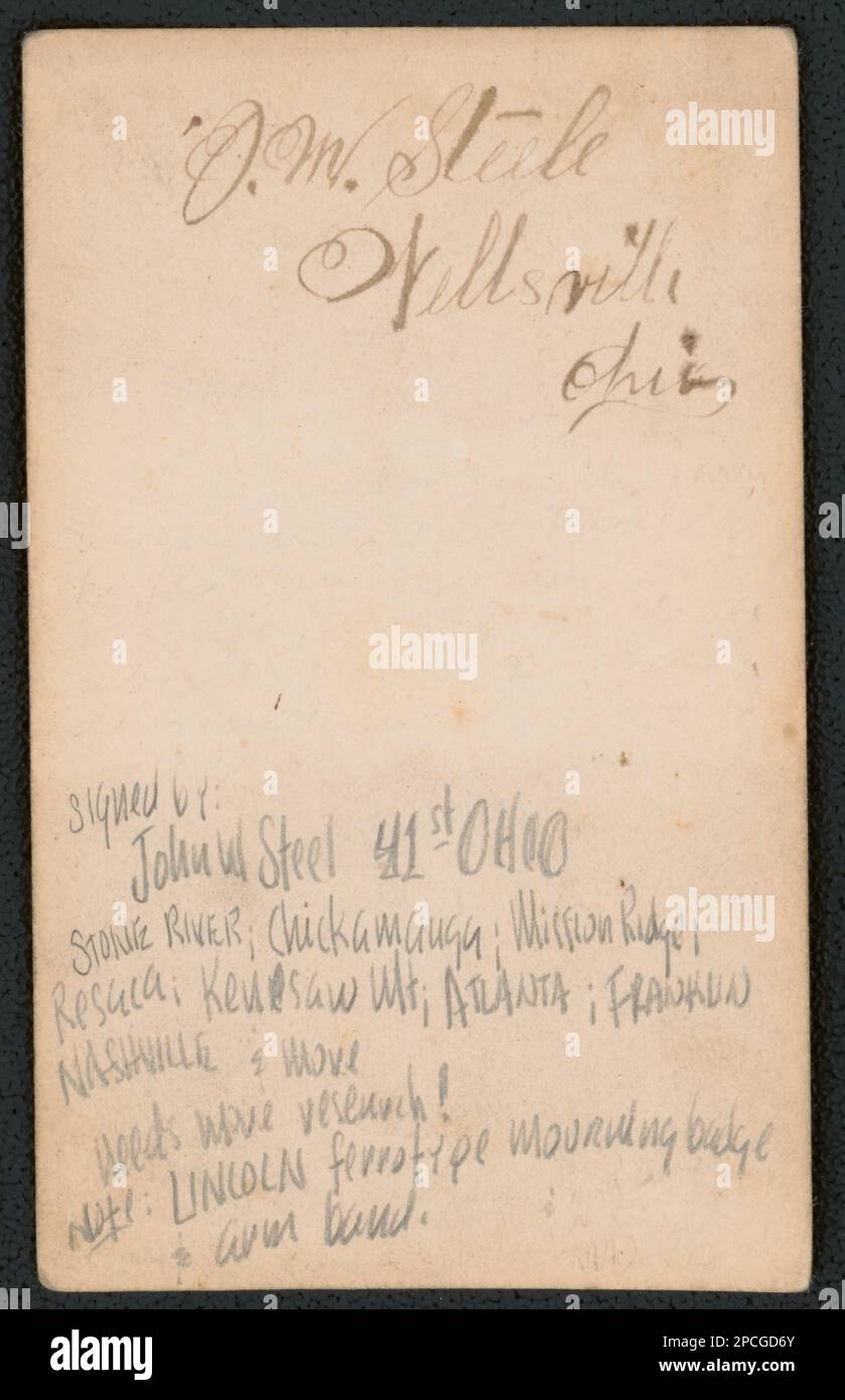 Oberstleutnant John Whedon Steele von Co H und Co E, 41. Ohio ...