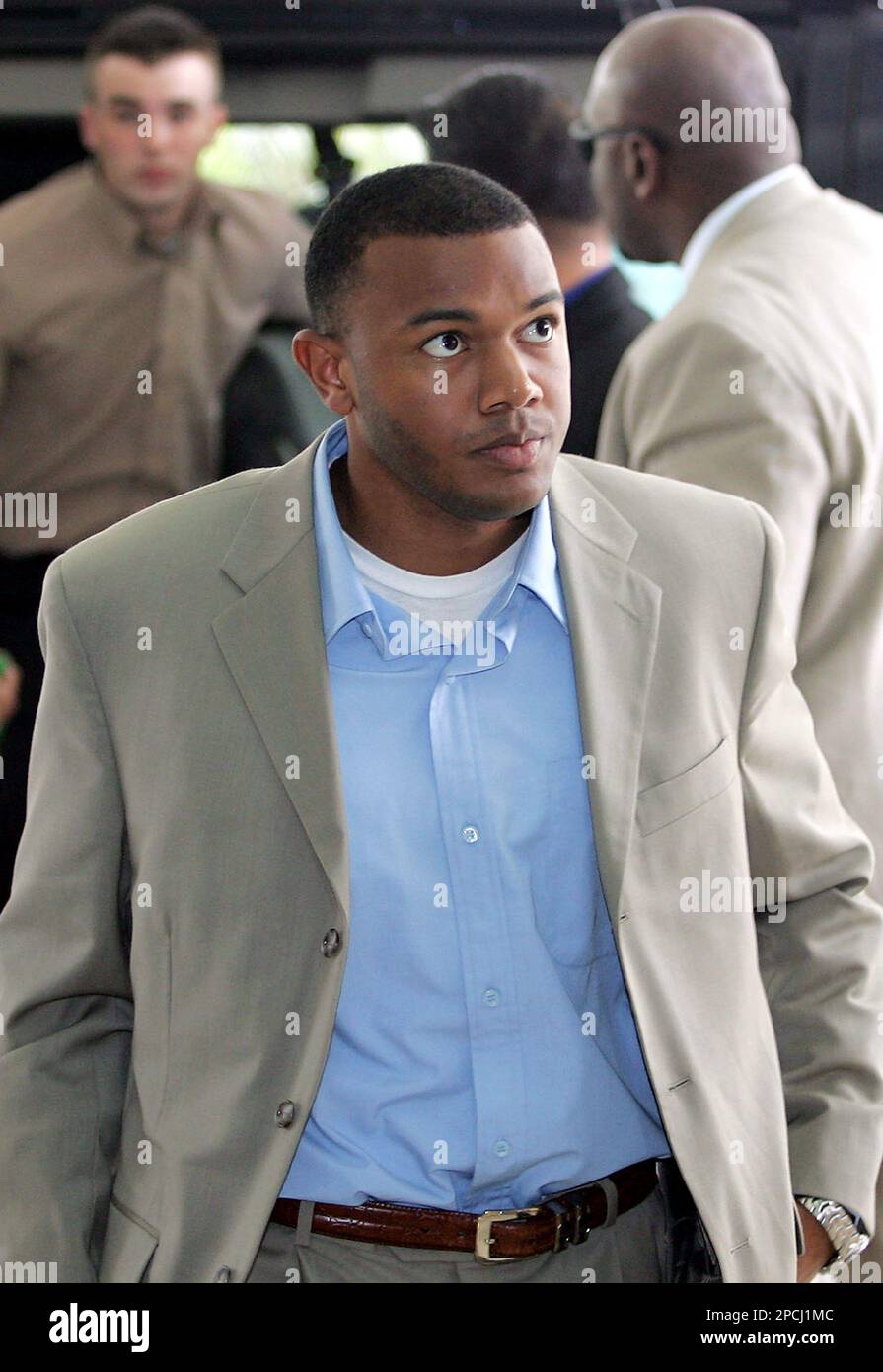 Accused US marine Lance Cpl. Dominic Duplantis, center and Lance Cpl ...