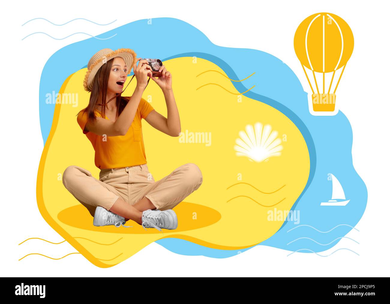 Frau sitzen am strand Ausgeschnittene Stockfotos und -bilder - Alamy