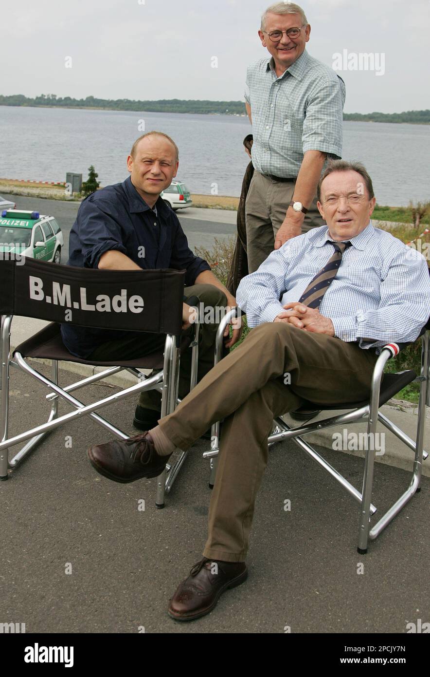 Die Schauspieler Peter Sodann, Walter Nickel und Bernd Michael Lade als ...