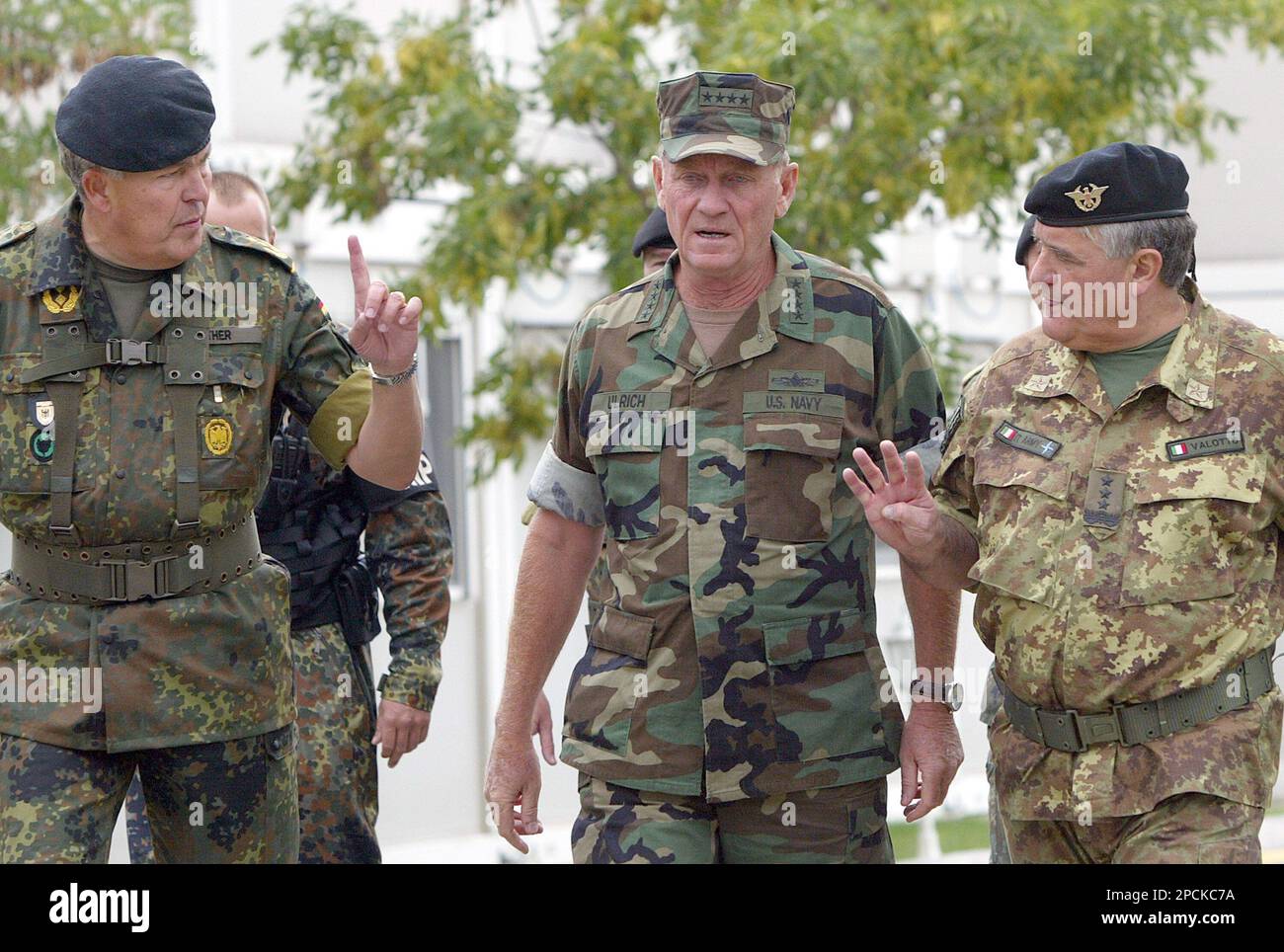 United States Admiral Henry G. Ulrich, center, Commander of Nato Joint ...