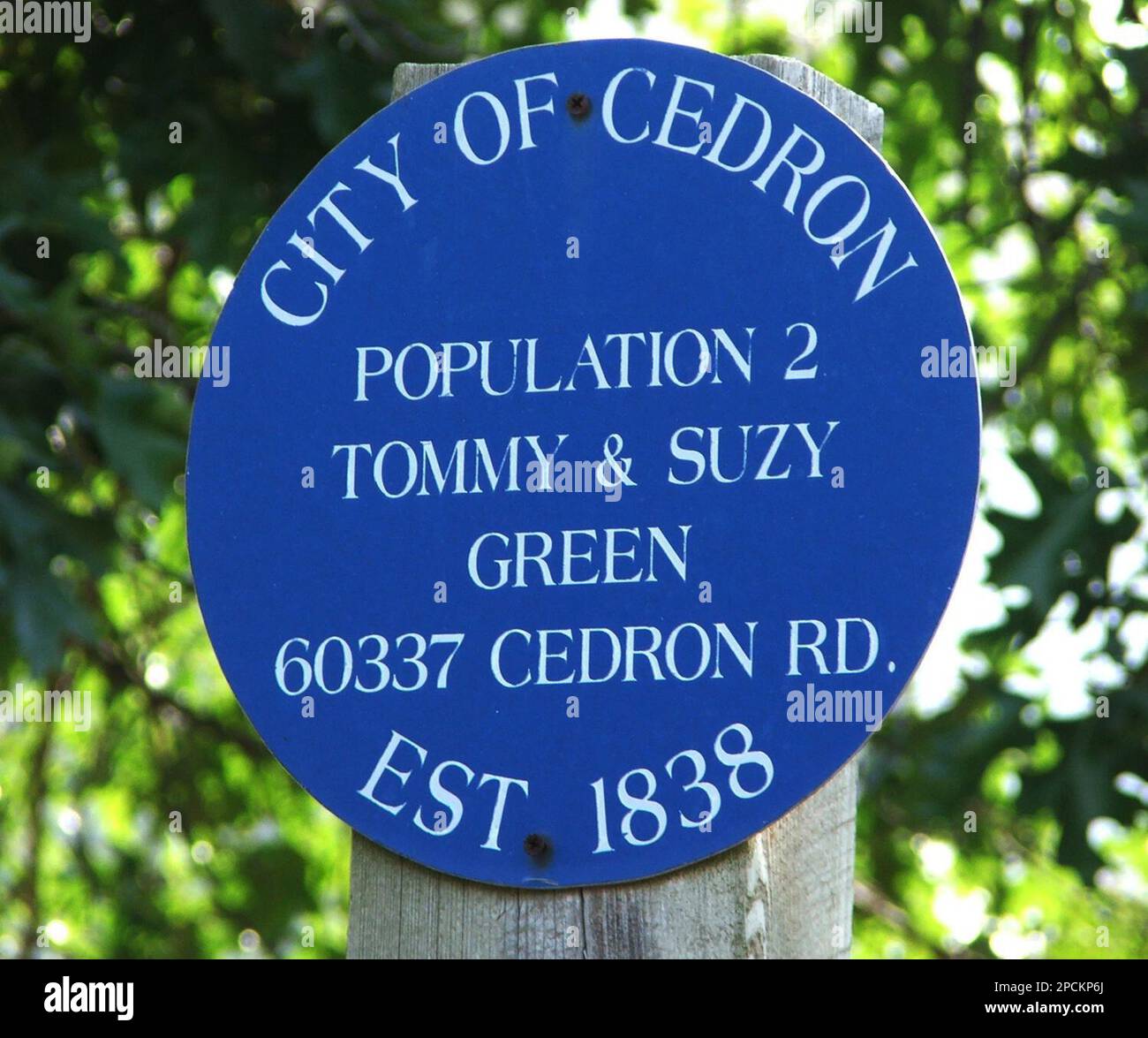 ** ADVANCE FOR WEEKEND SEPT. 1-3 ** The town of Cedron, Mo., sign, is ...