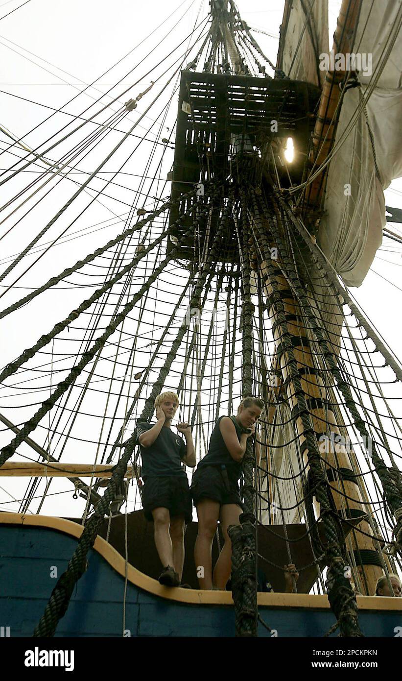 Swedish crews of the Swedish Ship "Gotheborg, " a replica of a ship ...