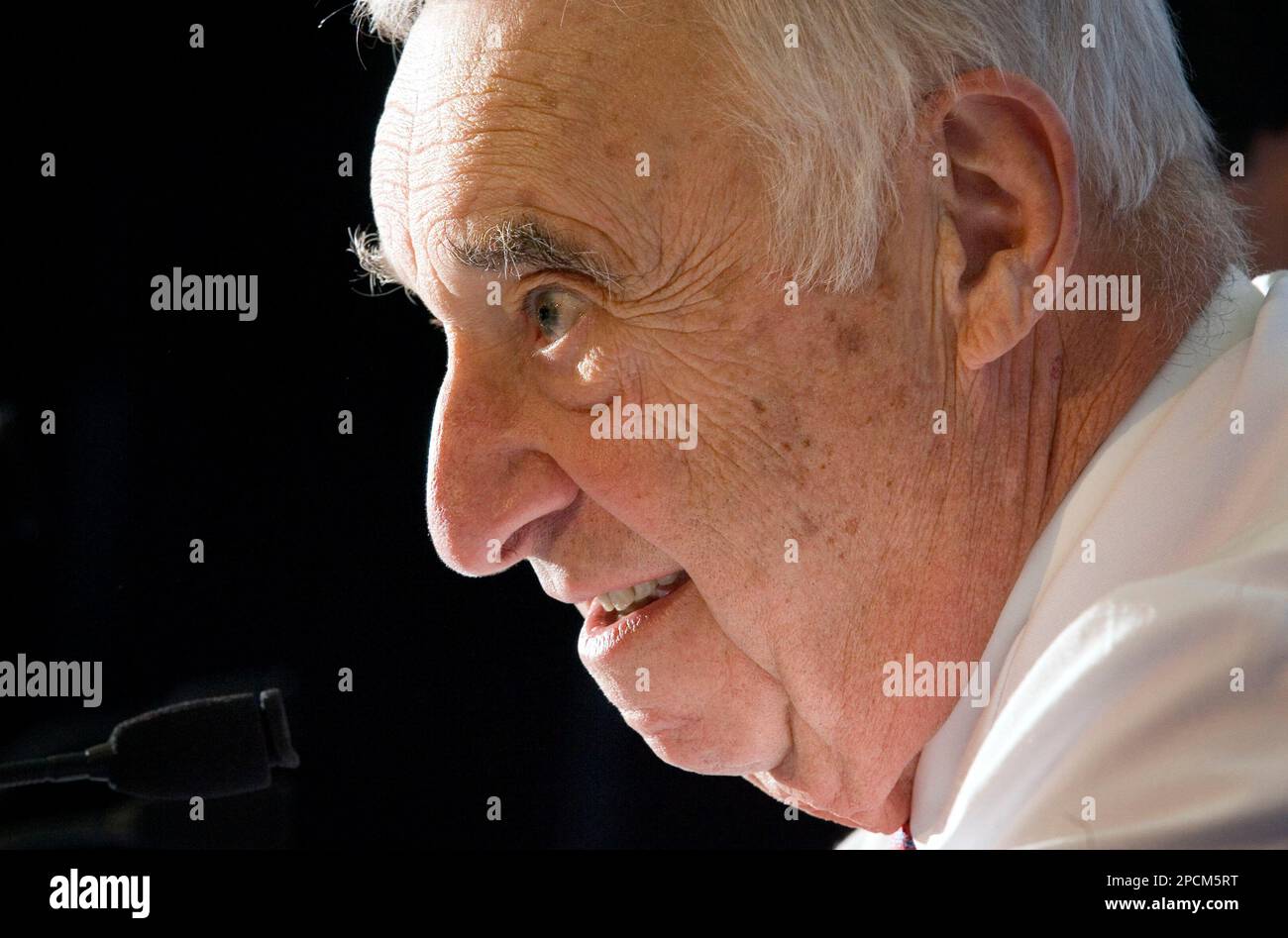 Jean Coutu, chairman and CEO of Jean Coutu Group, speaks during a news ...