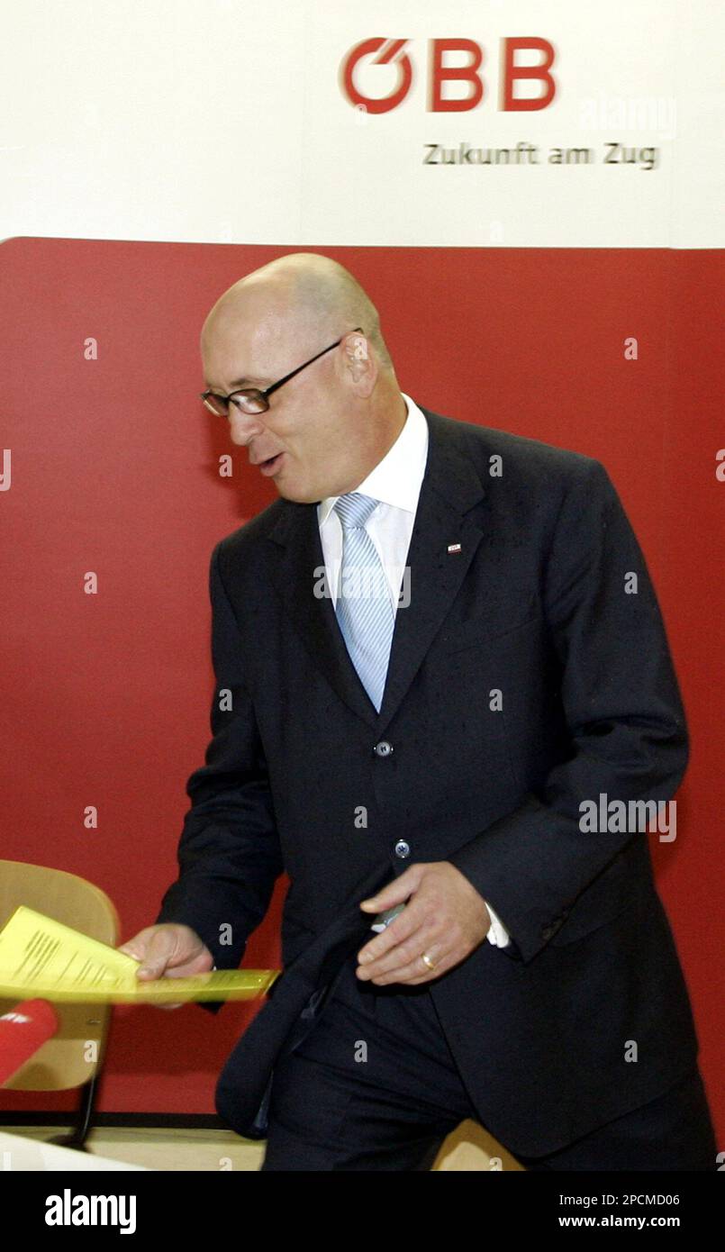OEBB-Generaldirektor Martin Huber trifft am Dienstag, 22. Aug. 2006 zu ...