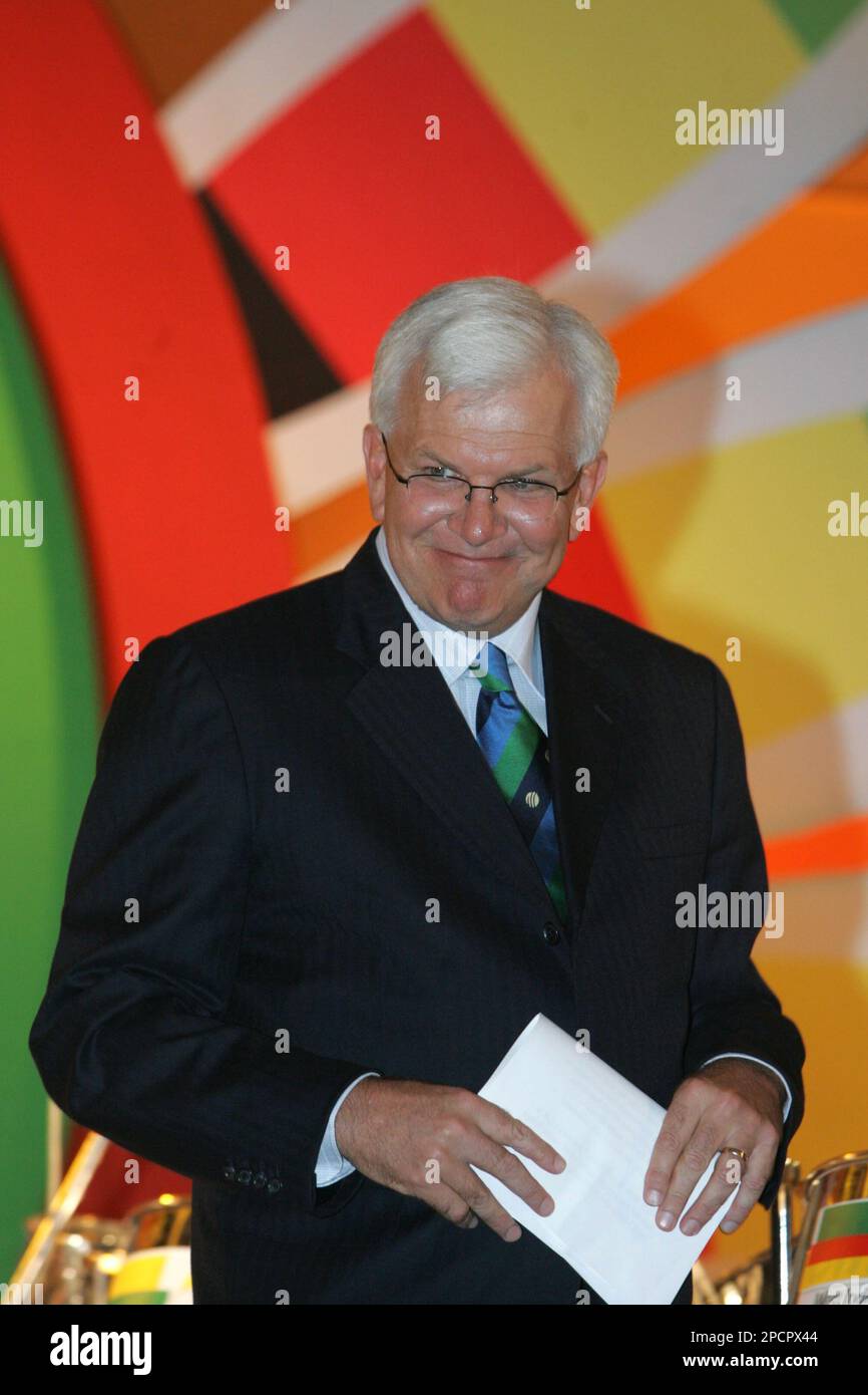 International Cricket Council (ICC) Vice President Malcolm Speed smiles ...