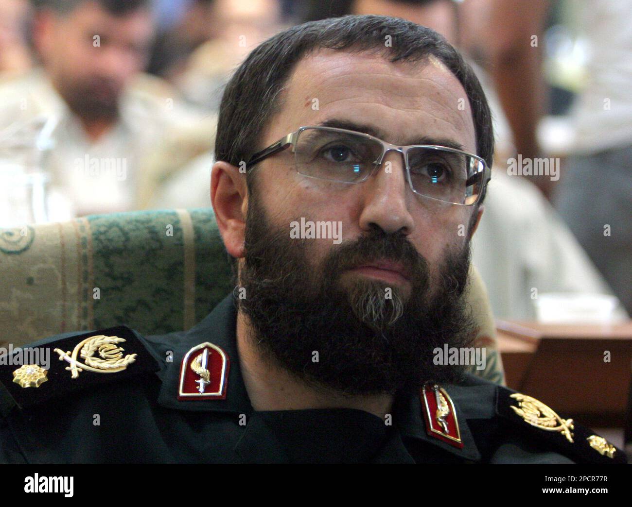 Irans Revolutionary Guards Gen. Mirfeisal Baqerzadeh attends in a ...