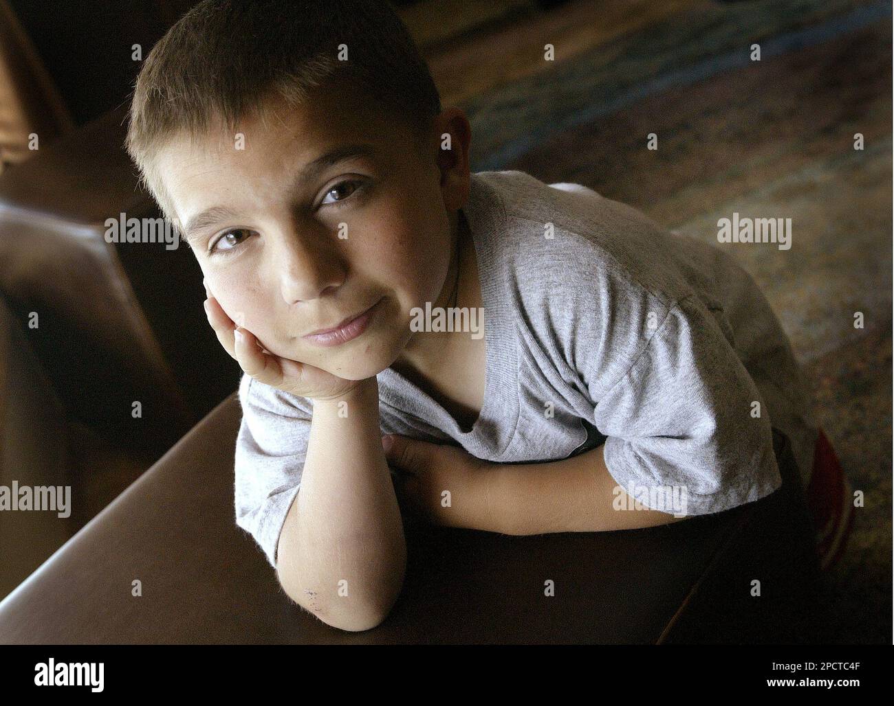 Linden Porco, 9, who plays the "body" in the movie Little Man poses ...