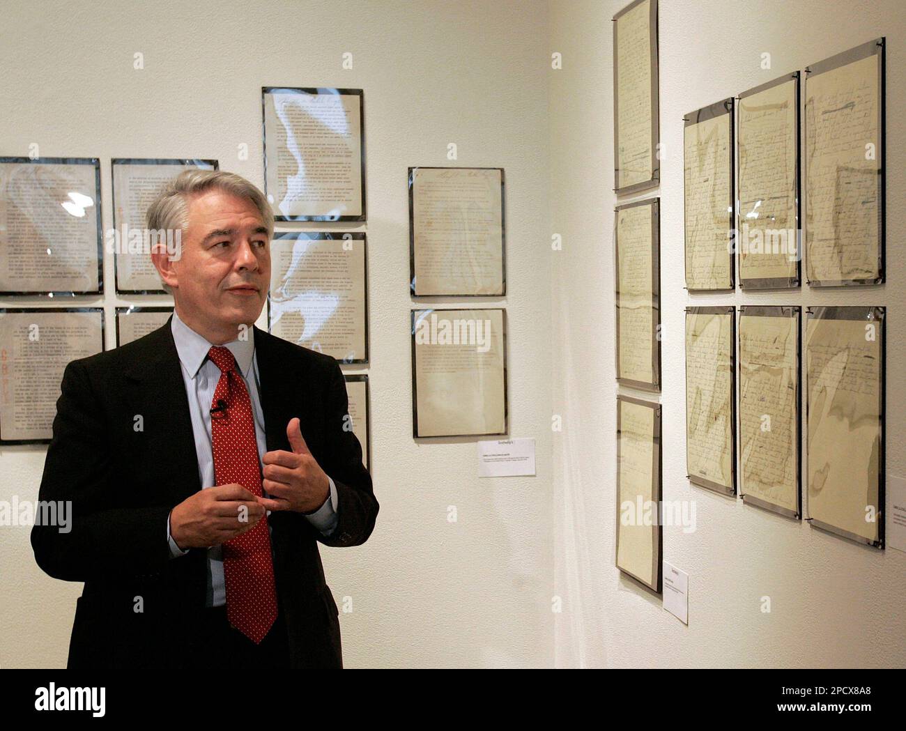 David Redden, vice chairman of Sotheby's, conducts a tour of the ...