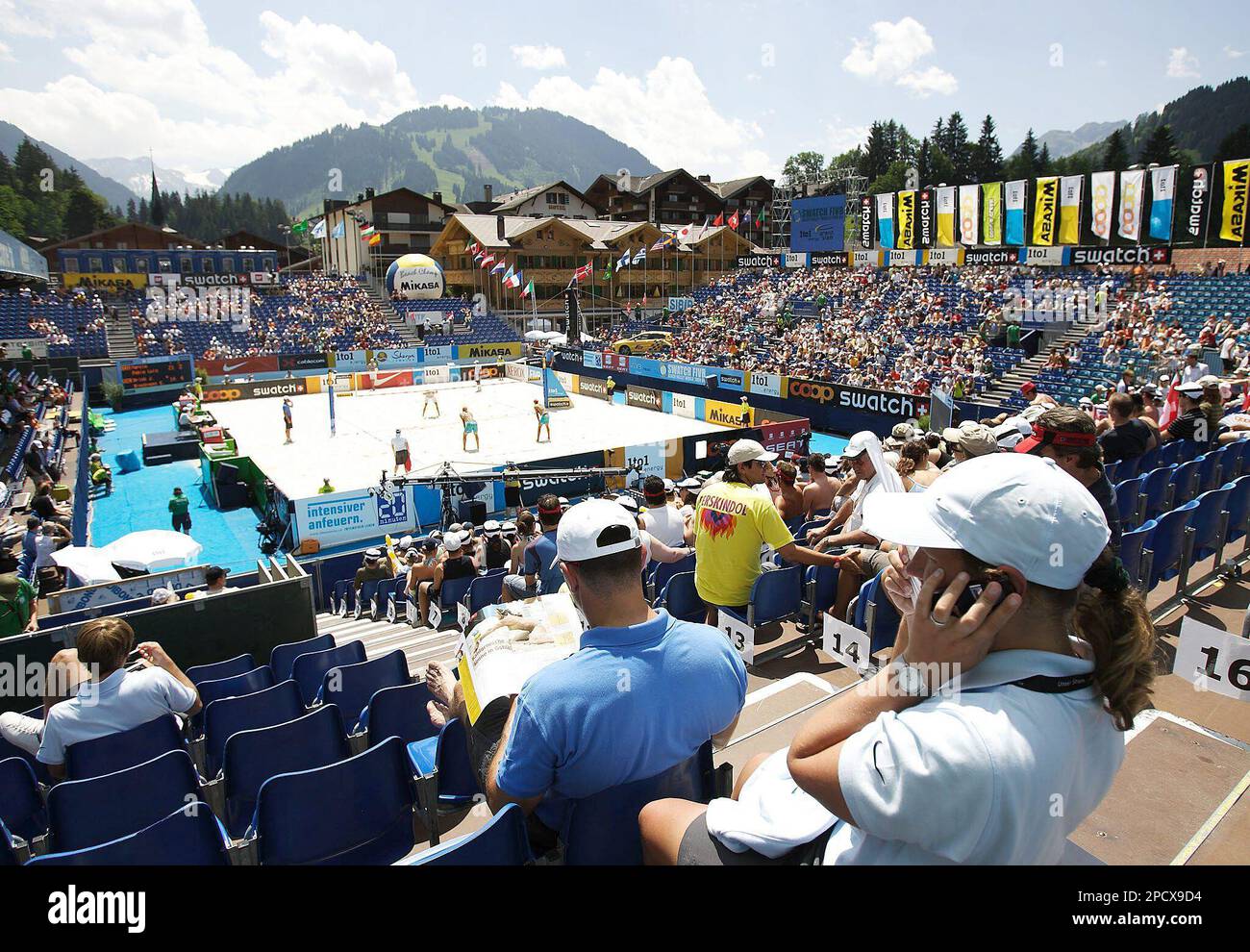 Uebersicht vom Center Court, anlaesslich der Beach Volley World Tour in ...