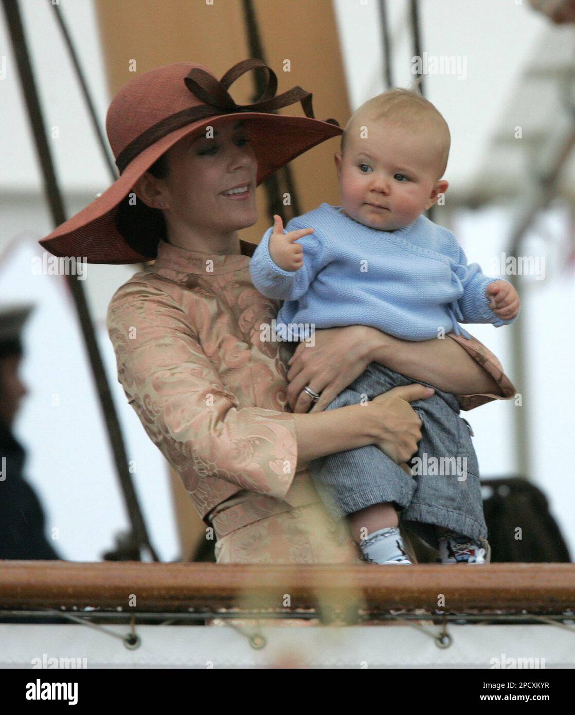 Australian born Danish Crown Princess Mary and her son, Prince ...