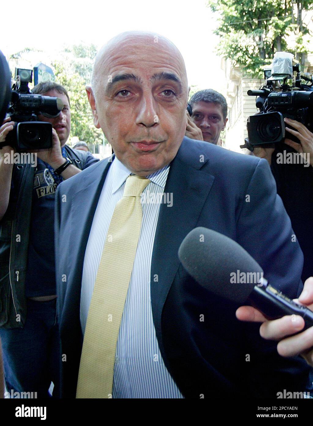AC Milan vice president Adriano Galliani arrives for a meeting of the ...
