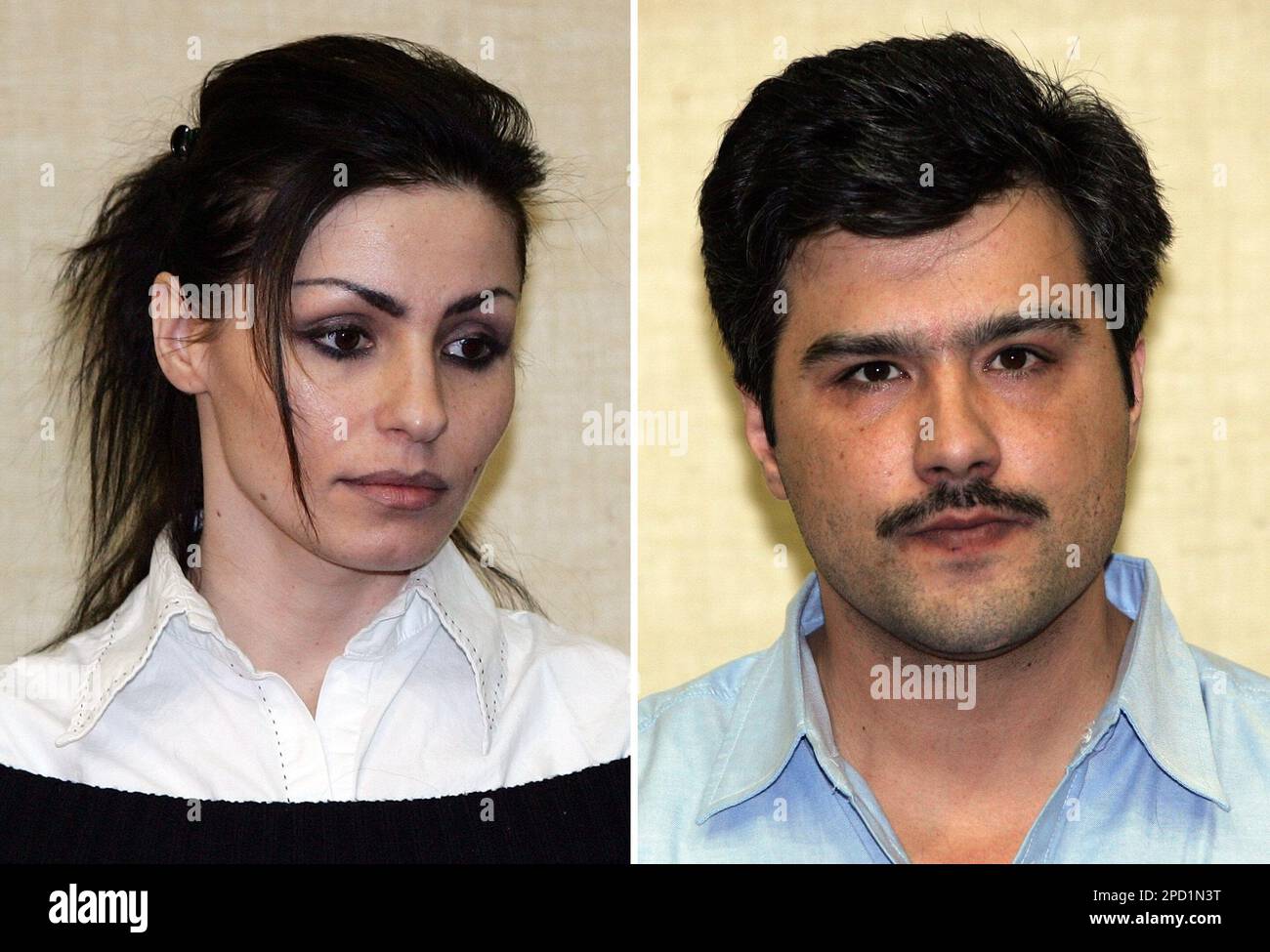 Kombo zeigt die Angeklagten Zaneta Copik, links, und Mehmet Akul ...