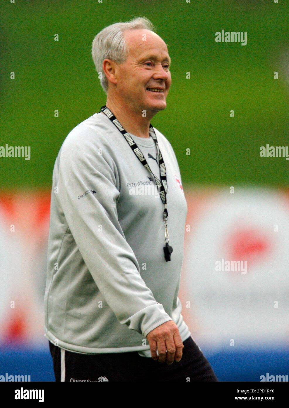 Der Schweizer Nati-Coach Jakob "Koebi" Kuhn gut gelaunt am Dienstag, 23 ...