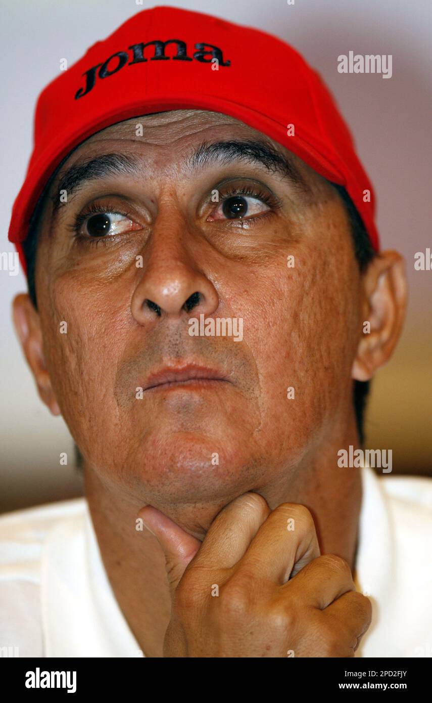 Alexandre Guimaraes from Brazil, head coach of the national soccer team ...
