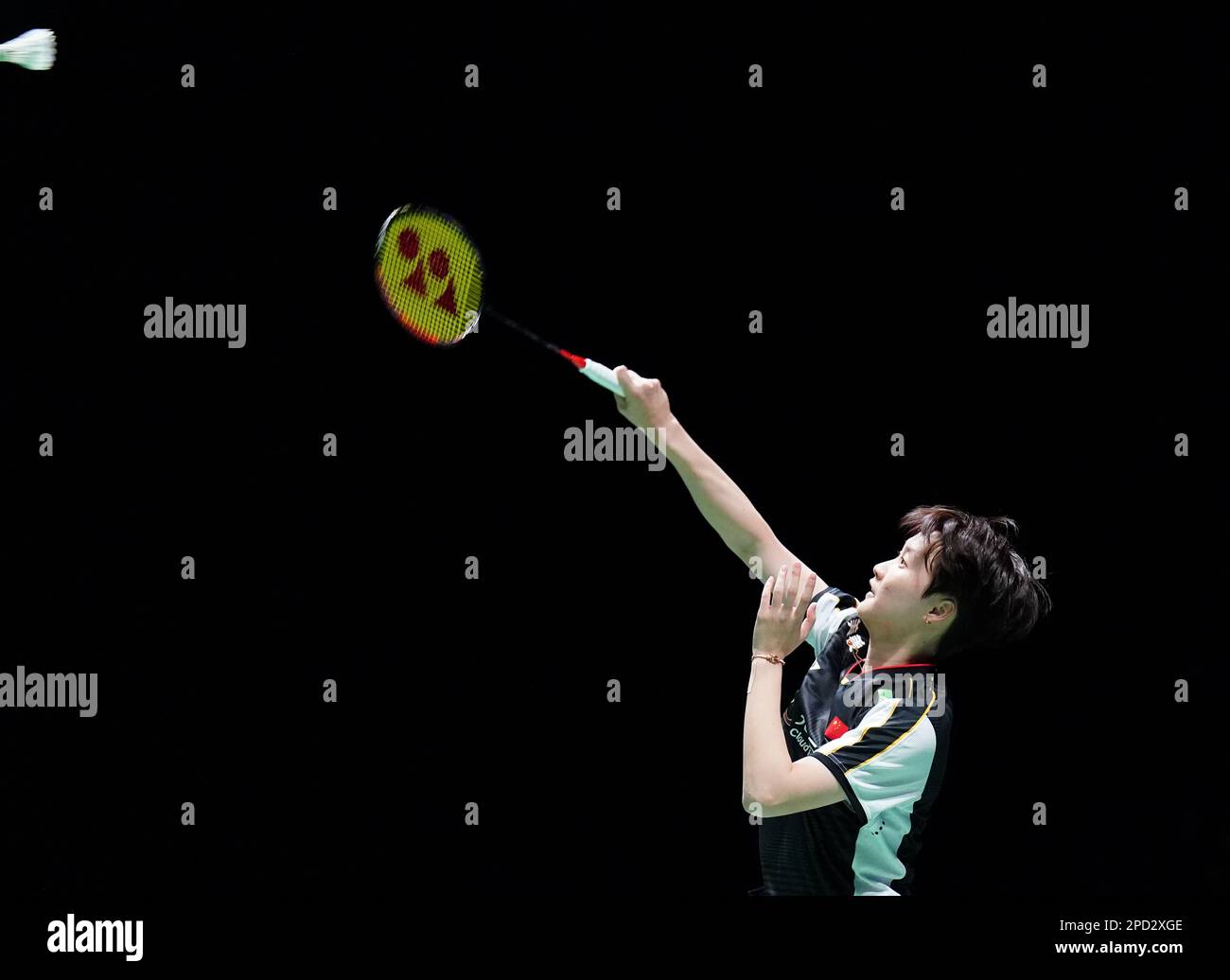Chinas Chen Yu Fei In Aktion Gegen Kanadas Michelle Li Nicht