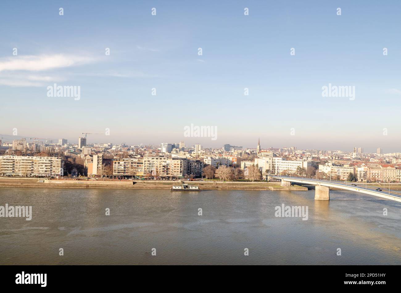 Novi Sad, Serbien. 15. Januar 2023. Die Mauern der Festung Petrovaradin ...