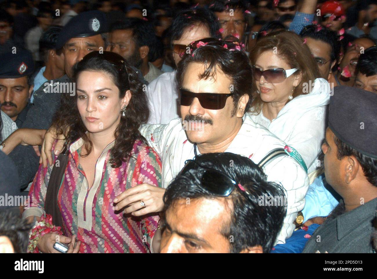 Bollywood actress Sonia Jahan, left, who is screening of her Indian ...