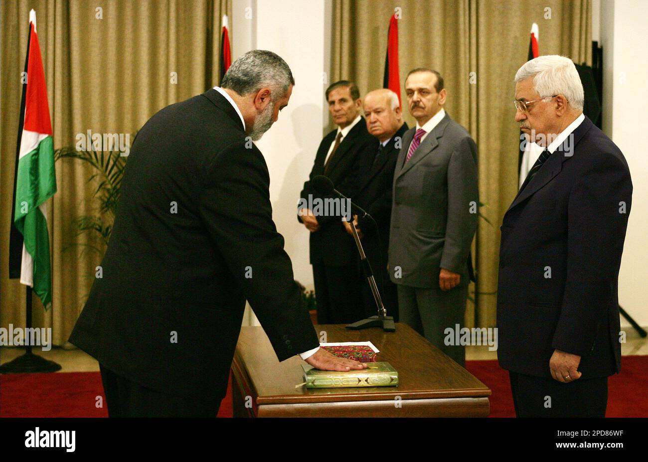 Palestinian Authority President Mahmoud Abbas, also known as Abu Mazen ...
