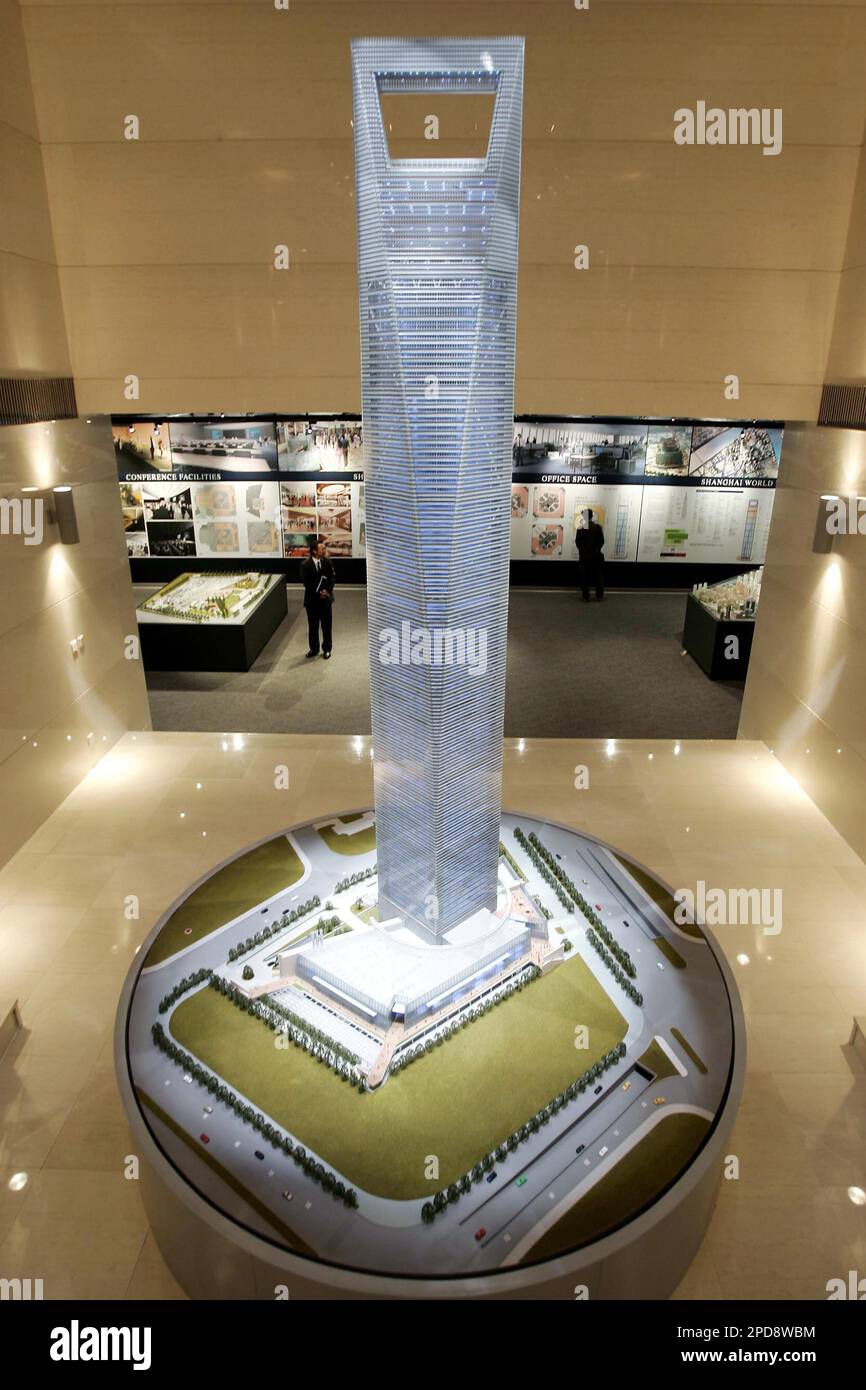 A scale model of China's tallest building-to-be Shanghai World ...