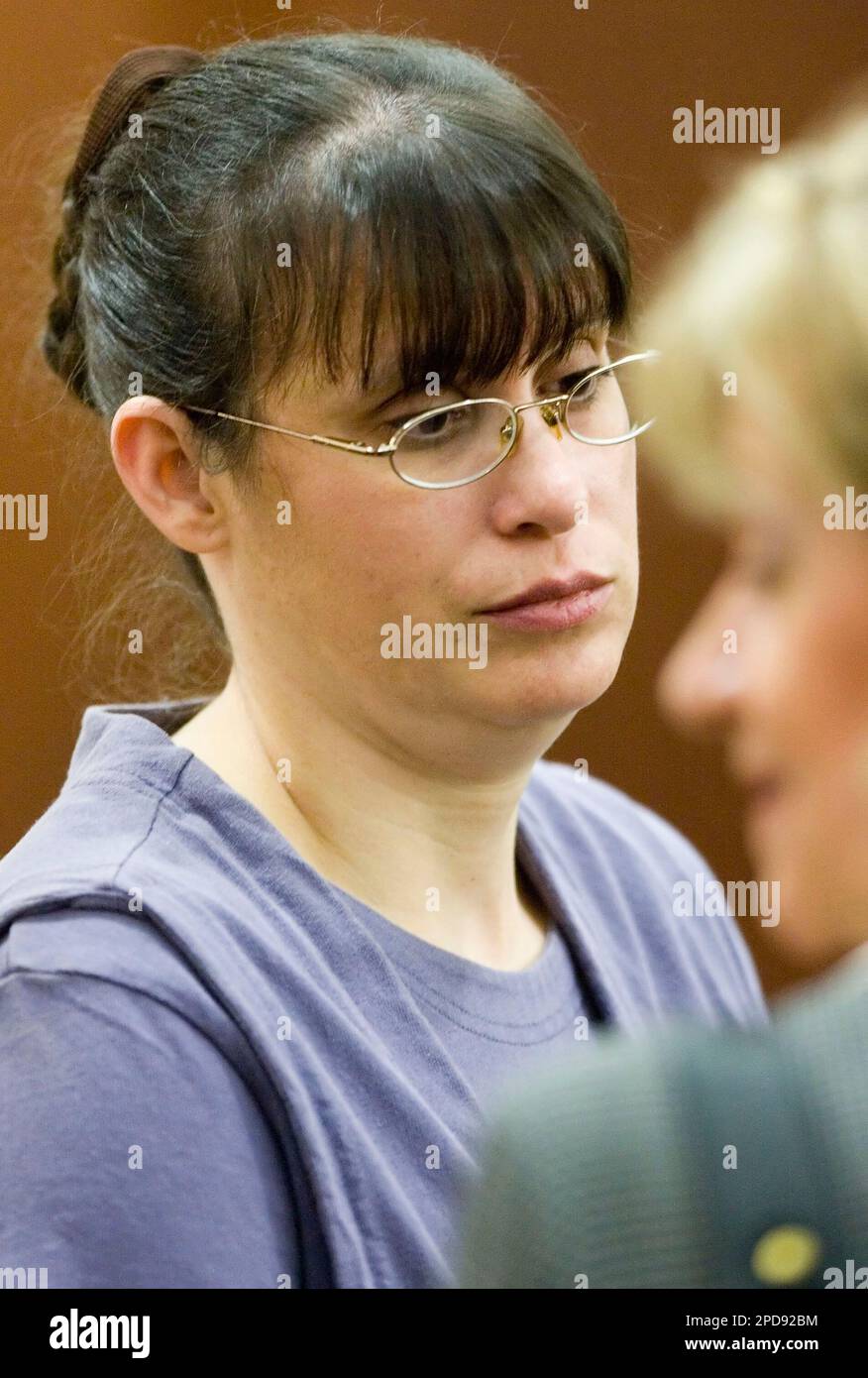 Andrea Yates, left, appears in court with Mary Parnham, right, wife of ...