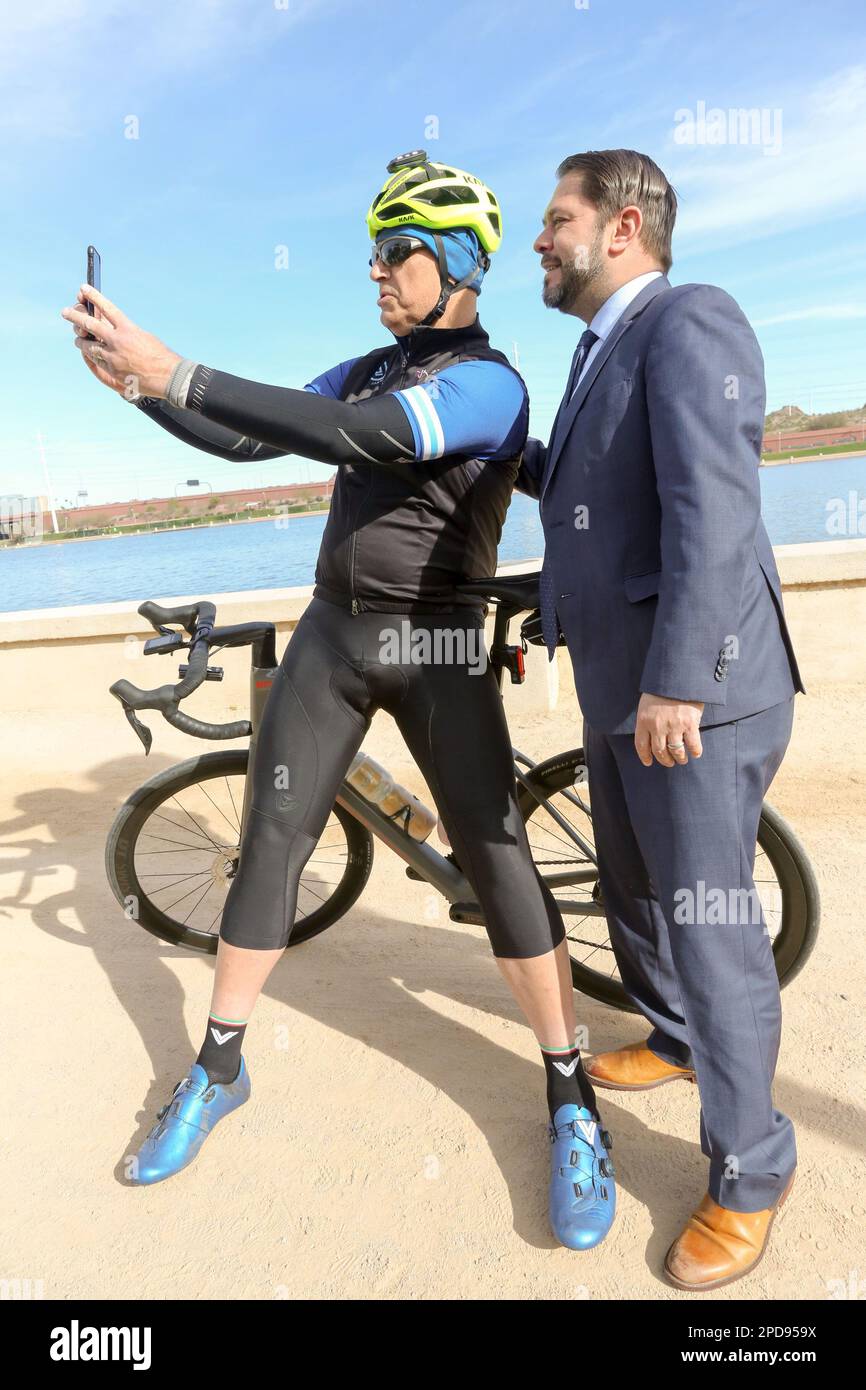 Tempe, Arizona, USA, am 14. März 2023. Der Kandidat des Senats von ...