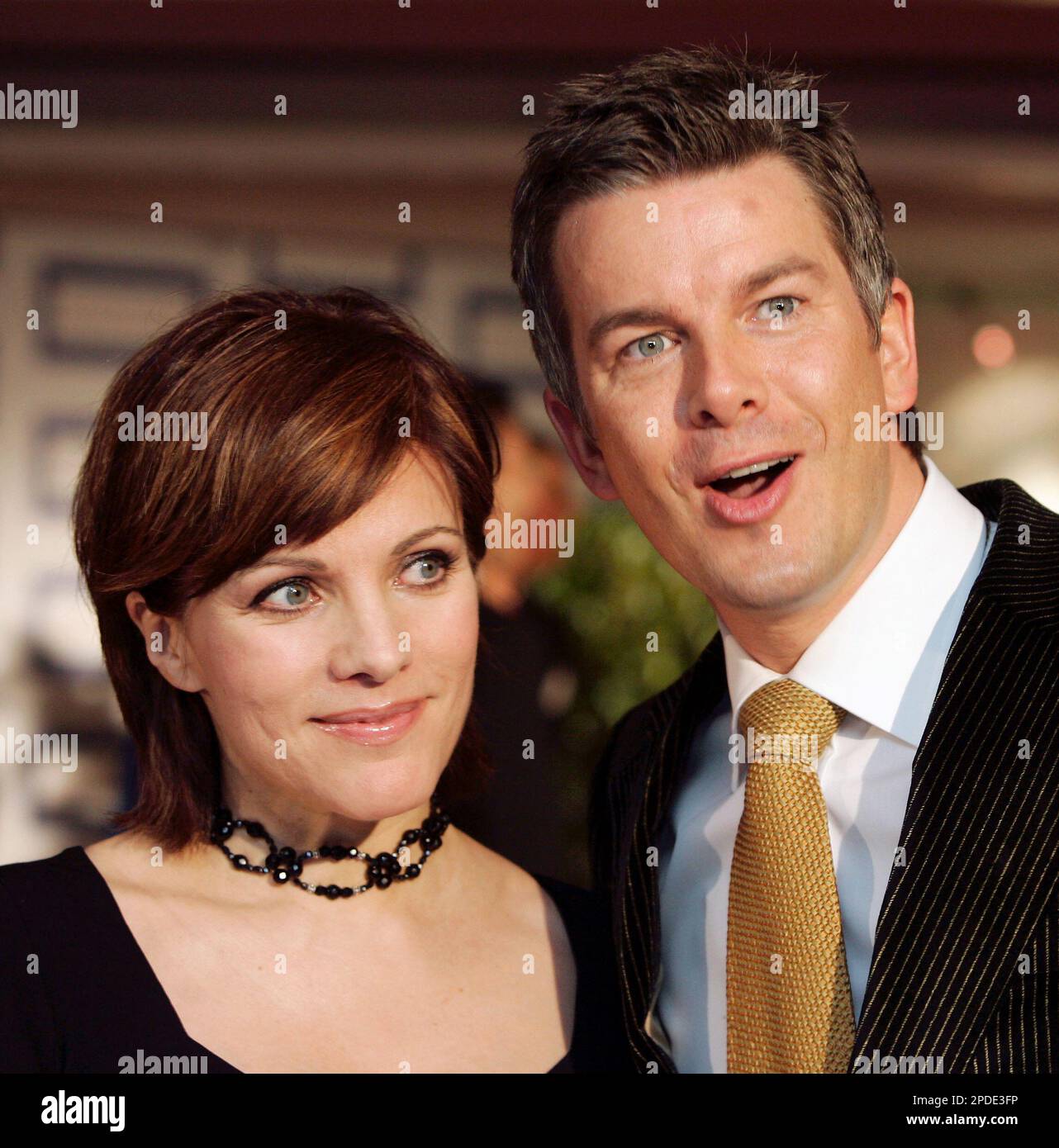 Moderatorin Birgit Schrowange und Markus Lanz bei der Verleihung des ...
