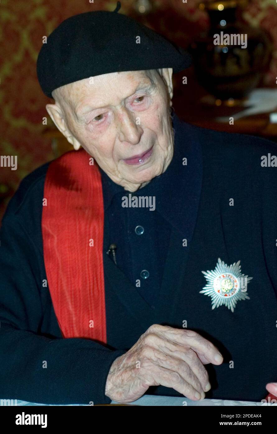 Russian dancer and choreographer Igor Moiseyev listens to President ...
