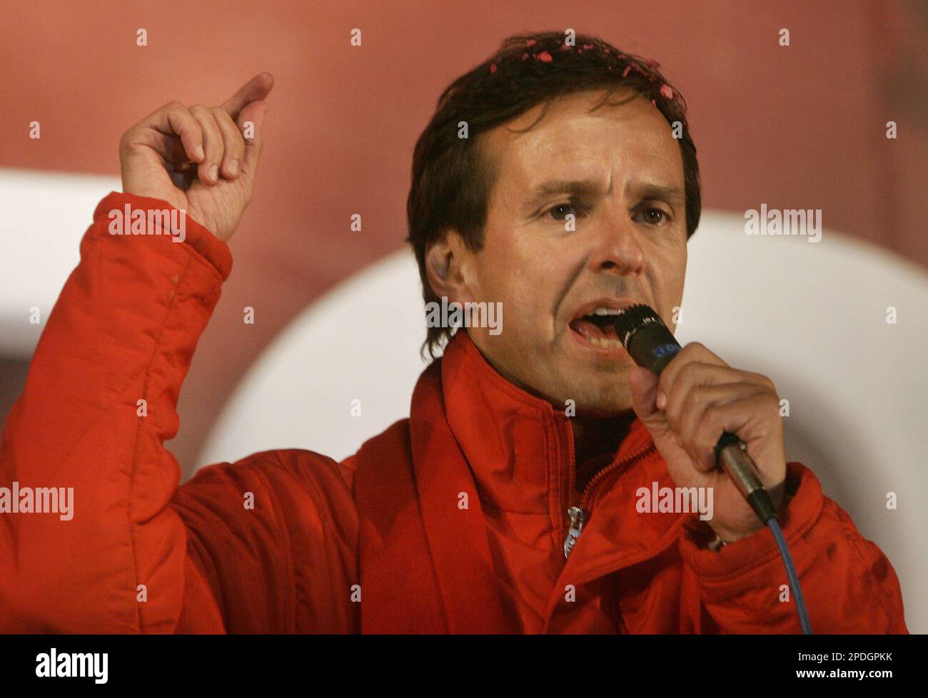 Bolivian presidential candidate of the PODEMOS party (Poder Democratico ...