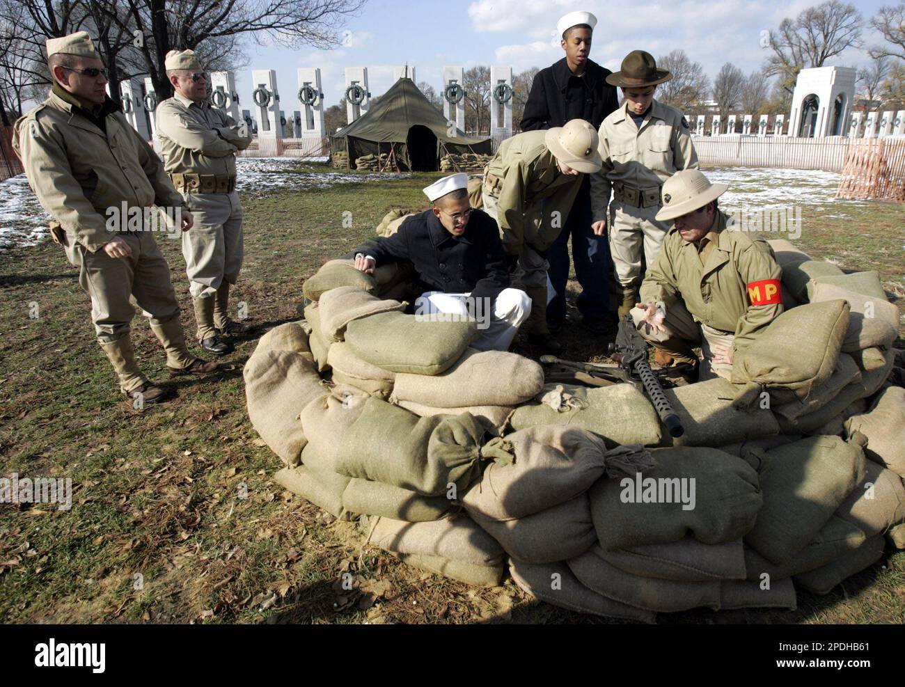 National Park Service ranger Mark Ragan, far right, dressed in a ...