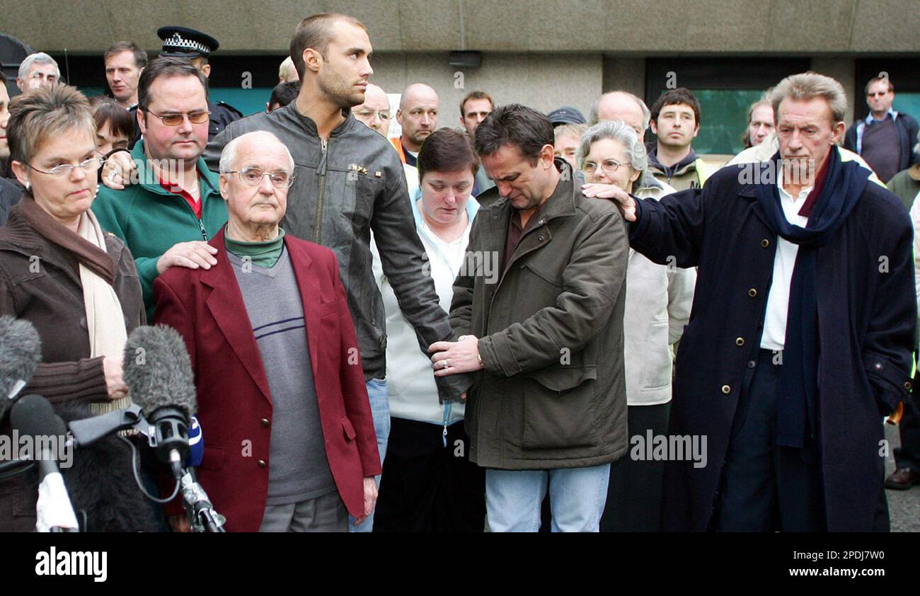 Dickie Best, front third left, the father of soccer legend George Best ...