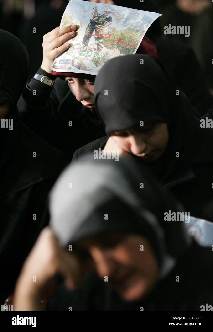 Fatima, the sister of Hezbollah guerrilla Ali Shamseddine, who was ...