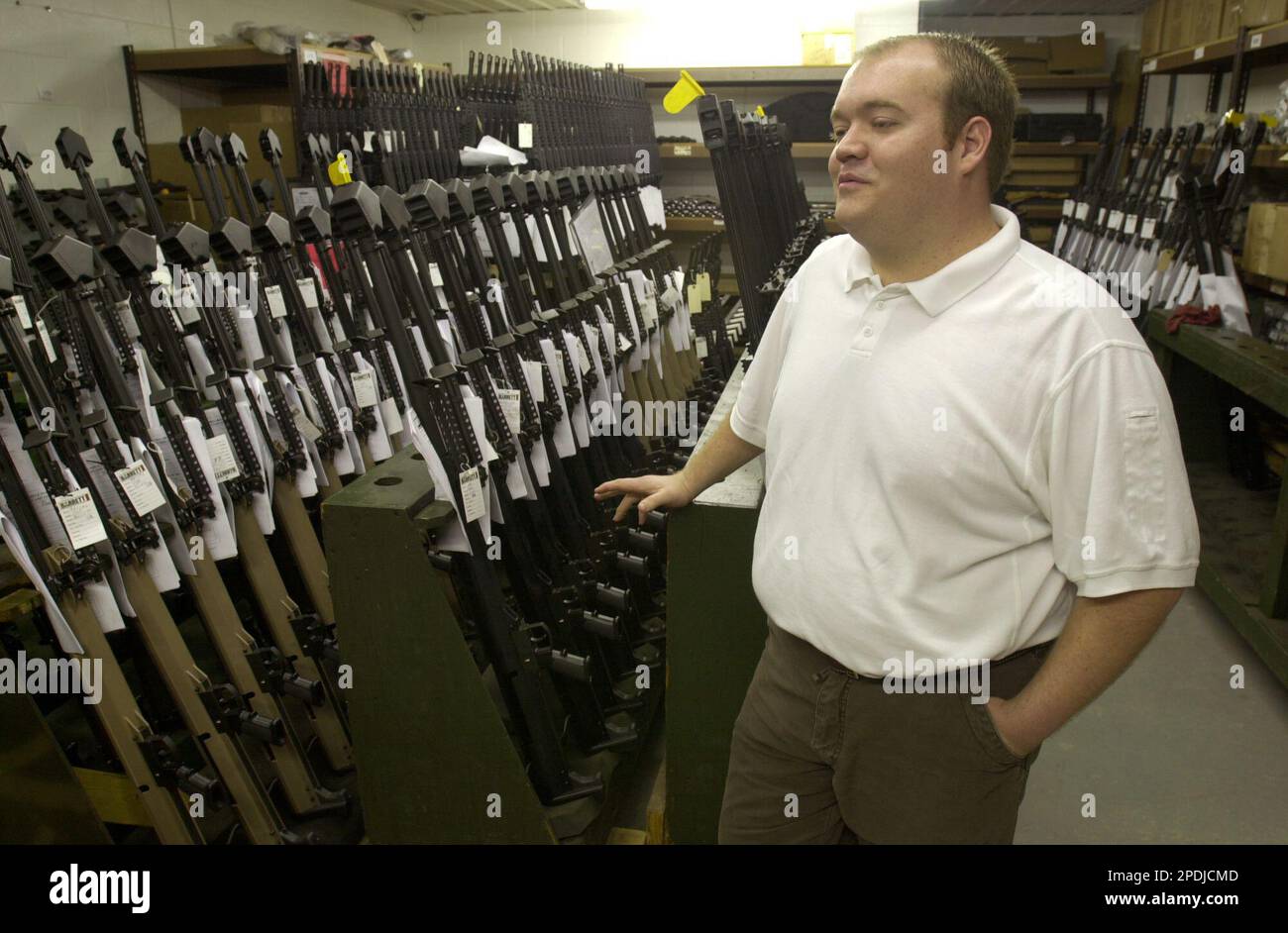 ** ADVANCE FOR WEEKEND, NOV. 26-27 ** Chris Barrett, a weapons designer ...