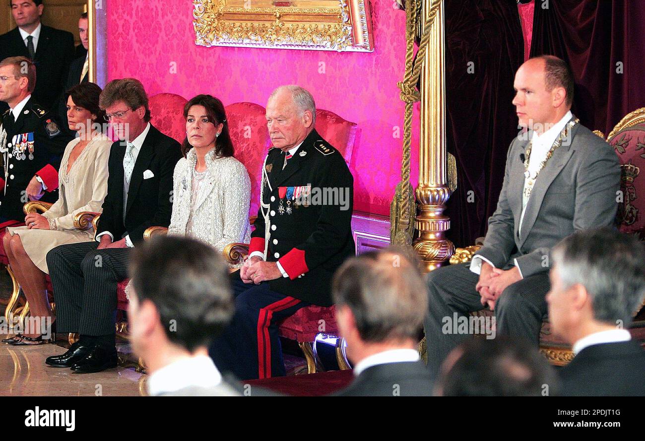 This photo released by Monaco palace shows Prince Albert II of Monaco ...