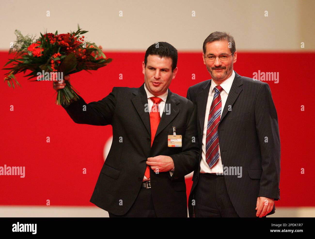 Der neue SPD-Generalsekretr Hubertus Heil, links, und der neue SPD ...