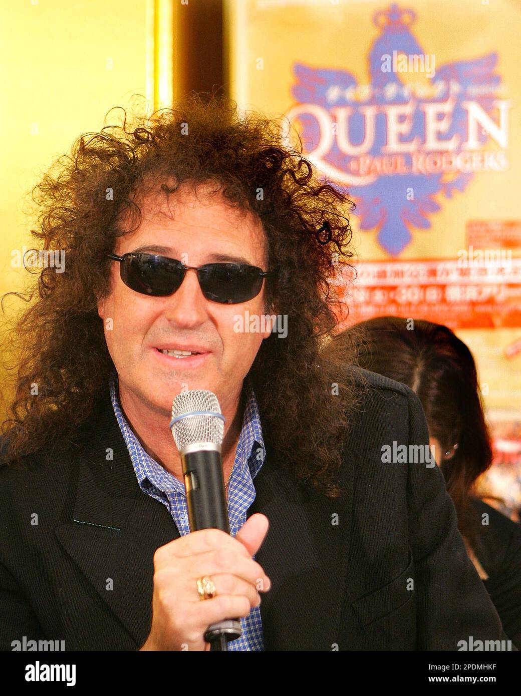 Queen guitarist Brian May speaks during a press conference shortly ...