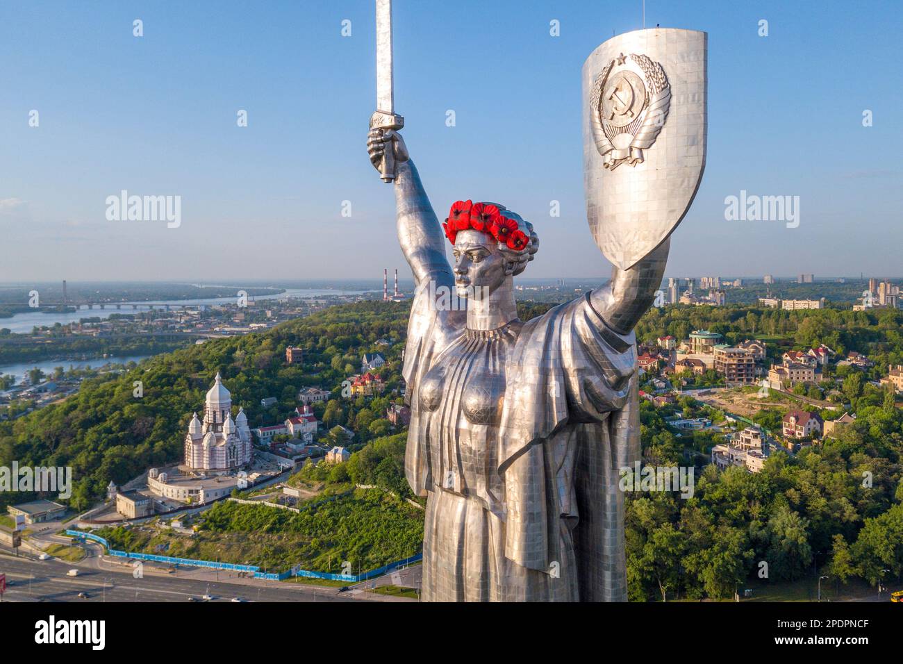 Kiew, Ukraine - Mai 2018: Mutterland-Denkmal in Kiew. Historische ...
