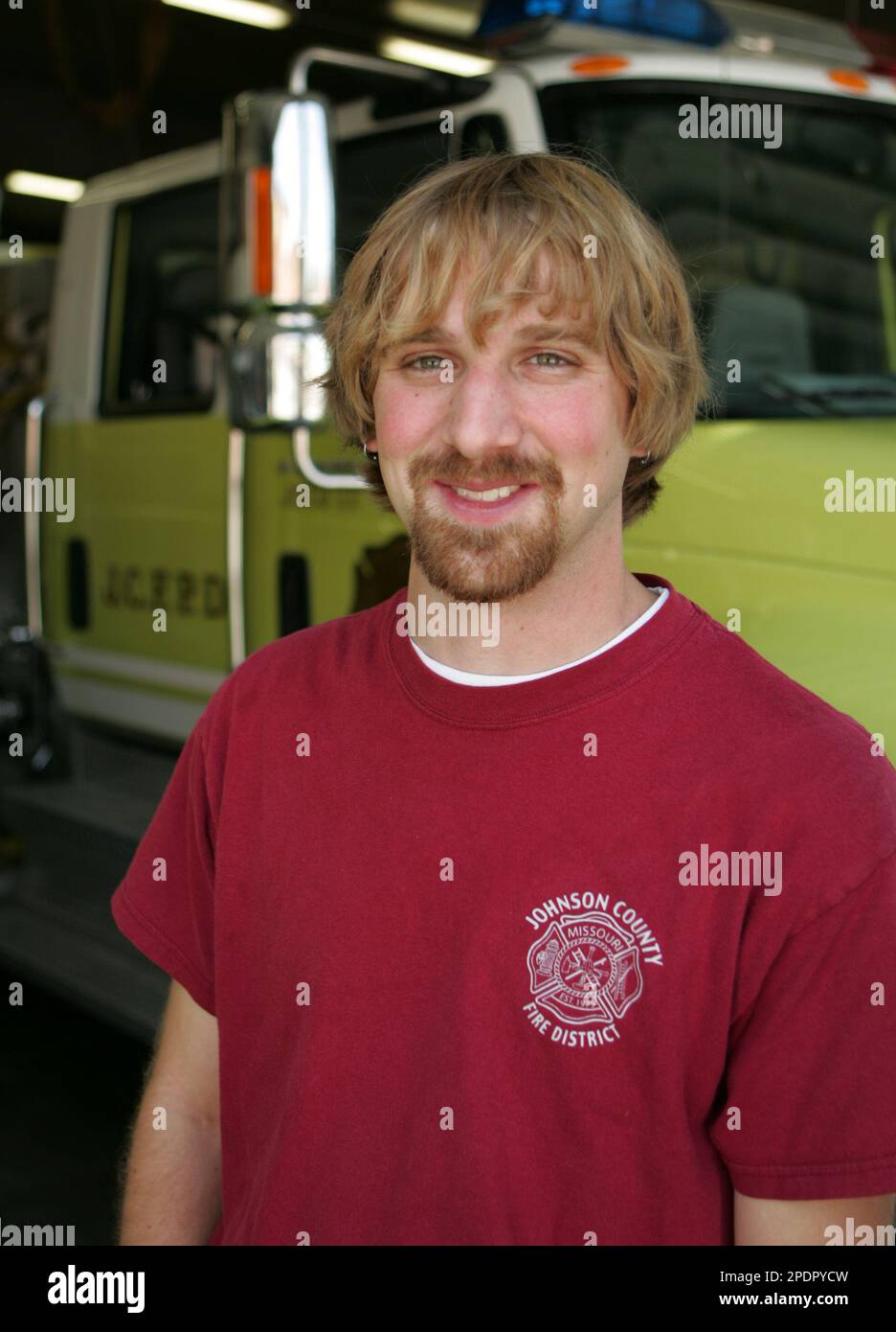 Brad Hubbard stands in the doorway of the Johnson County Fire ...