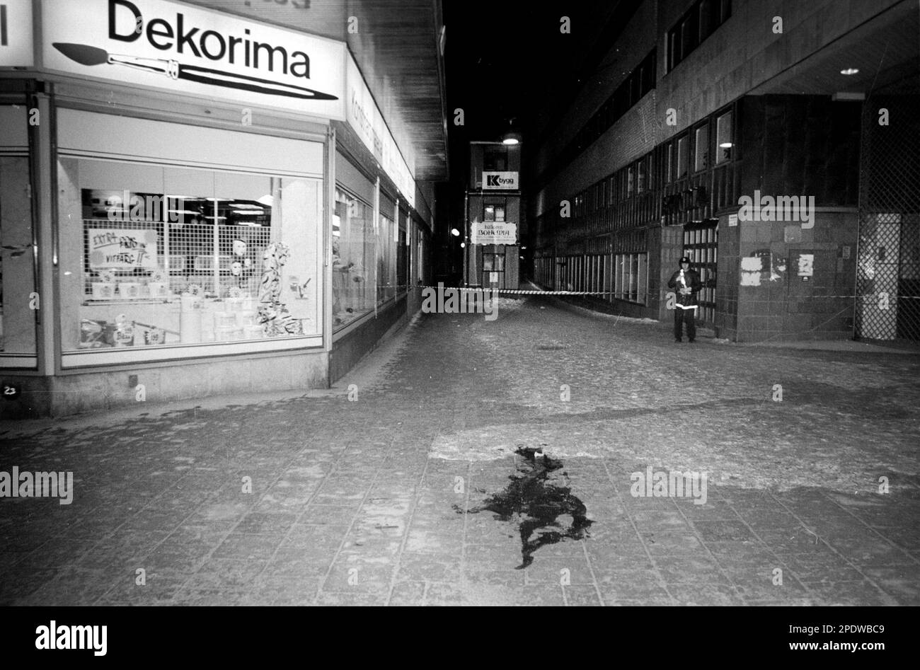 Der mord an olof palme Schwarzweiß-Stockfotos und -bilder - Alamy