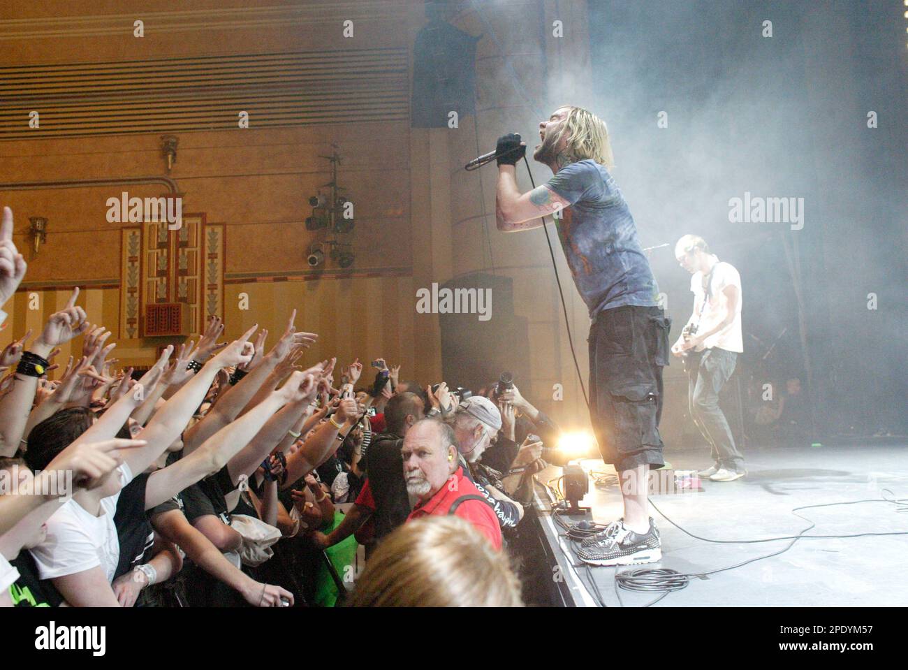 Bert McCracken von The Used Live im Enmore Theatre, um das dritte Album ...