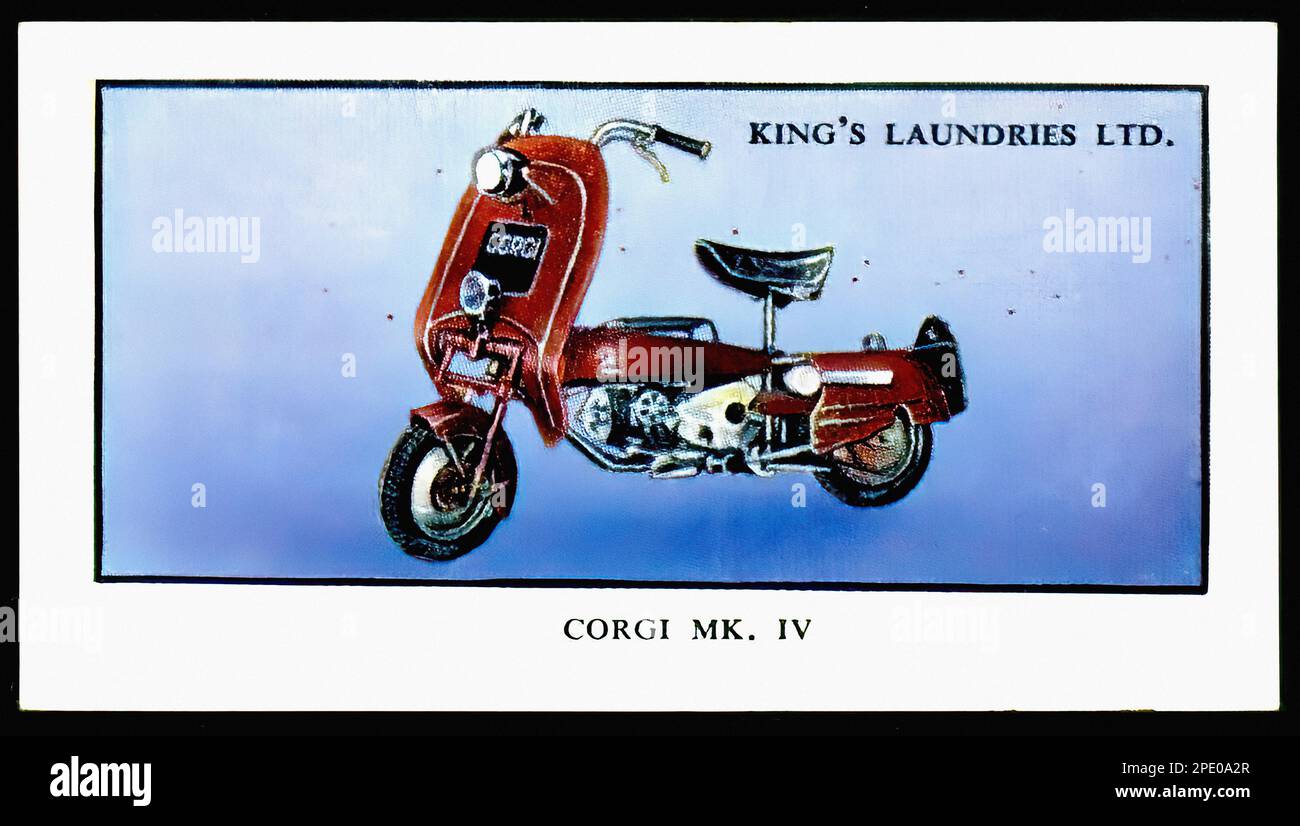 Corgi Mk IV Roller, 1953 - Vintage British Tradecard Stockfotografie ...