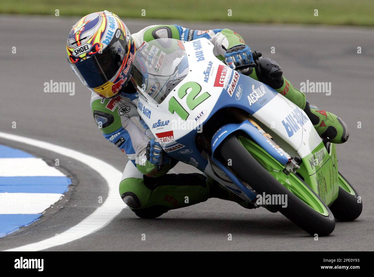 Thomas Luthi of Switzerland on board his Honda during free practice for ...