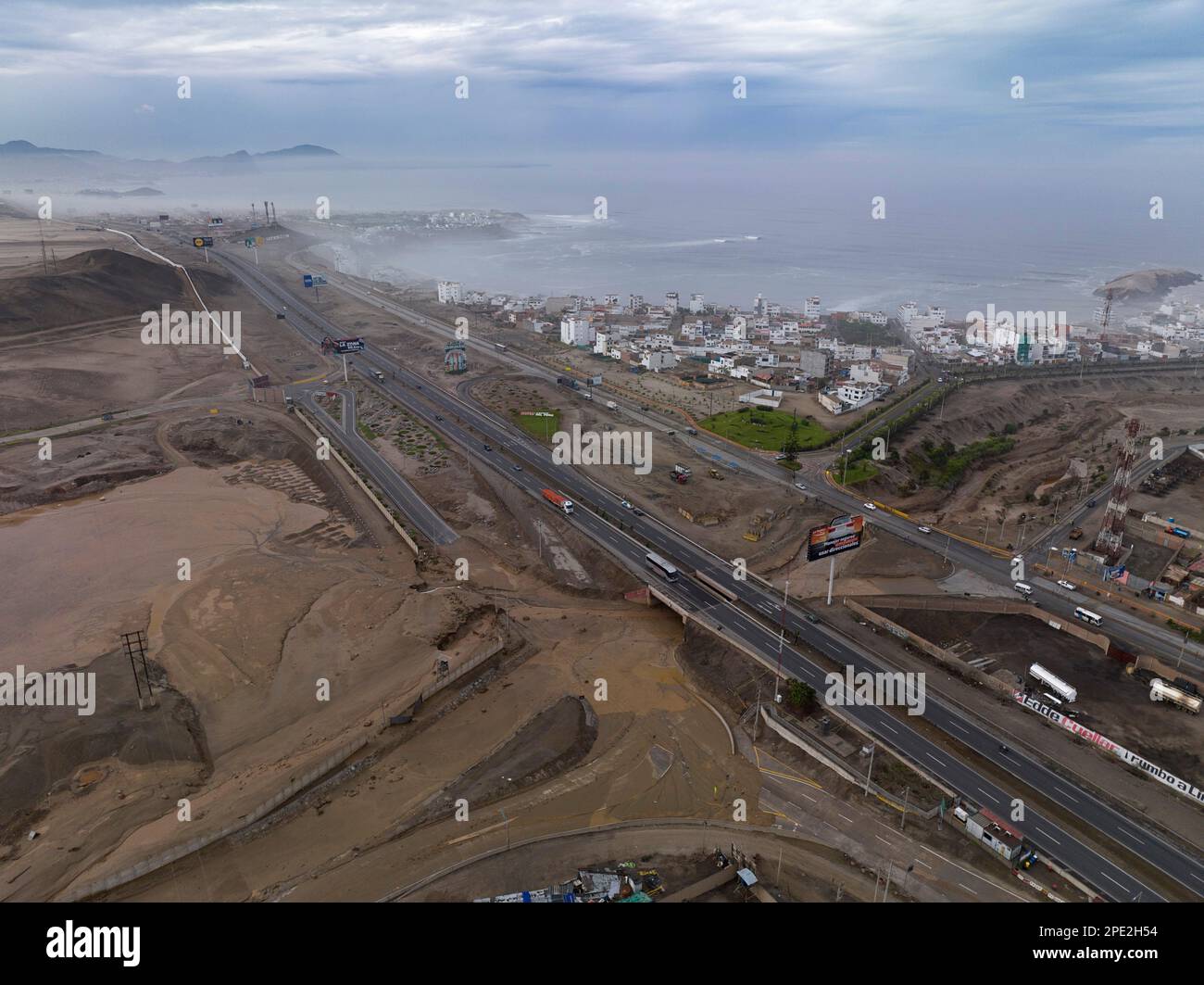 A once dry canal is full of mud, triggered by heavy rains from Cyclone ...