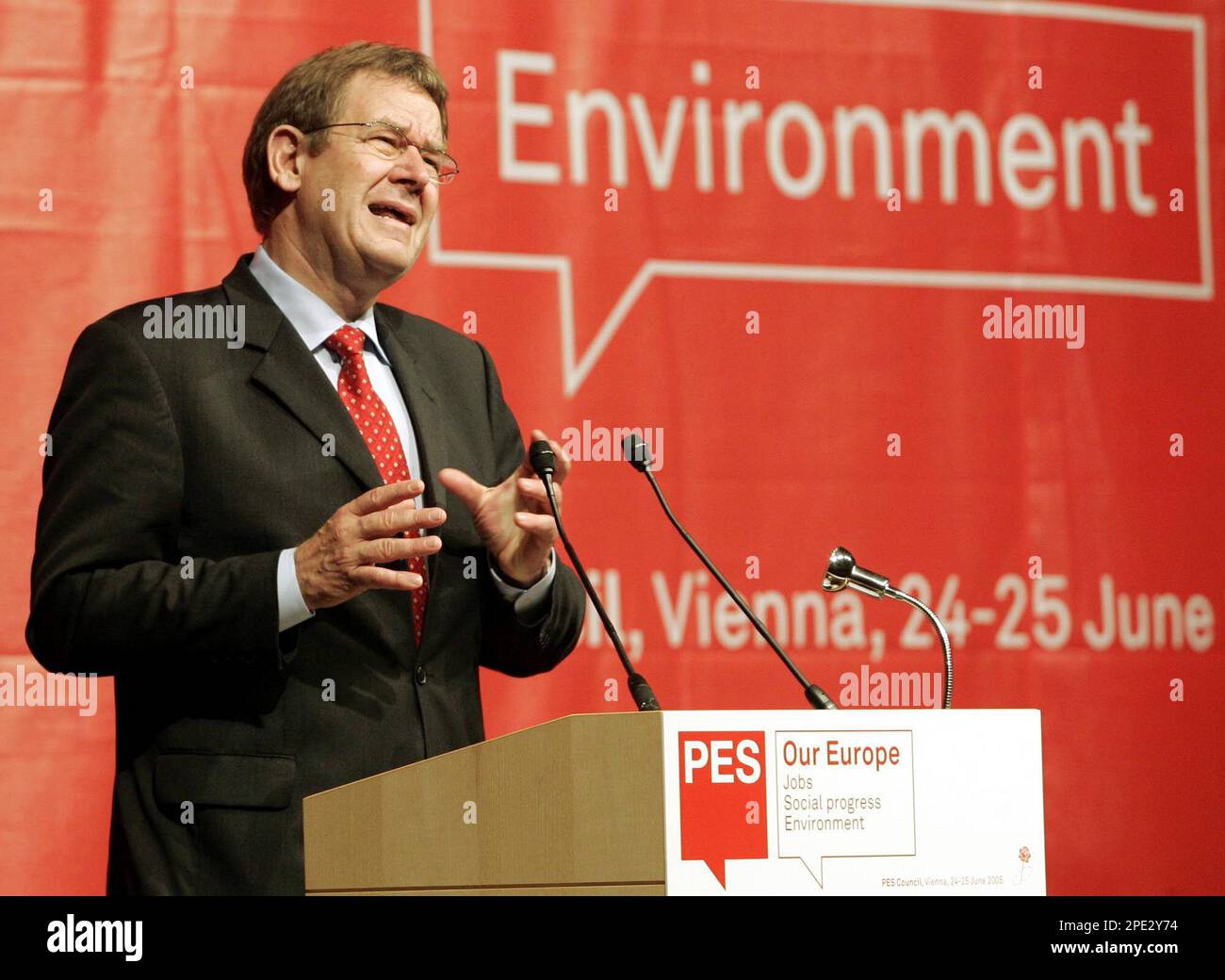 President of the Party of European Socialists (PES) Poul Nyrup ...