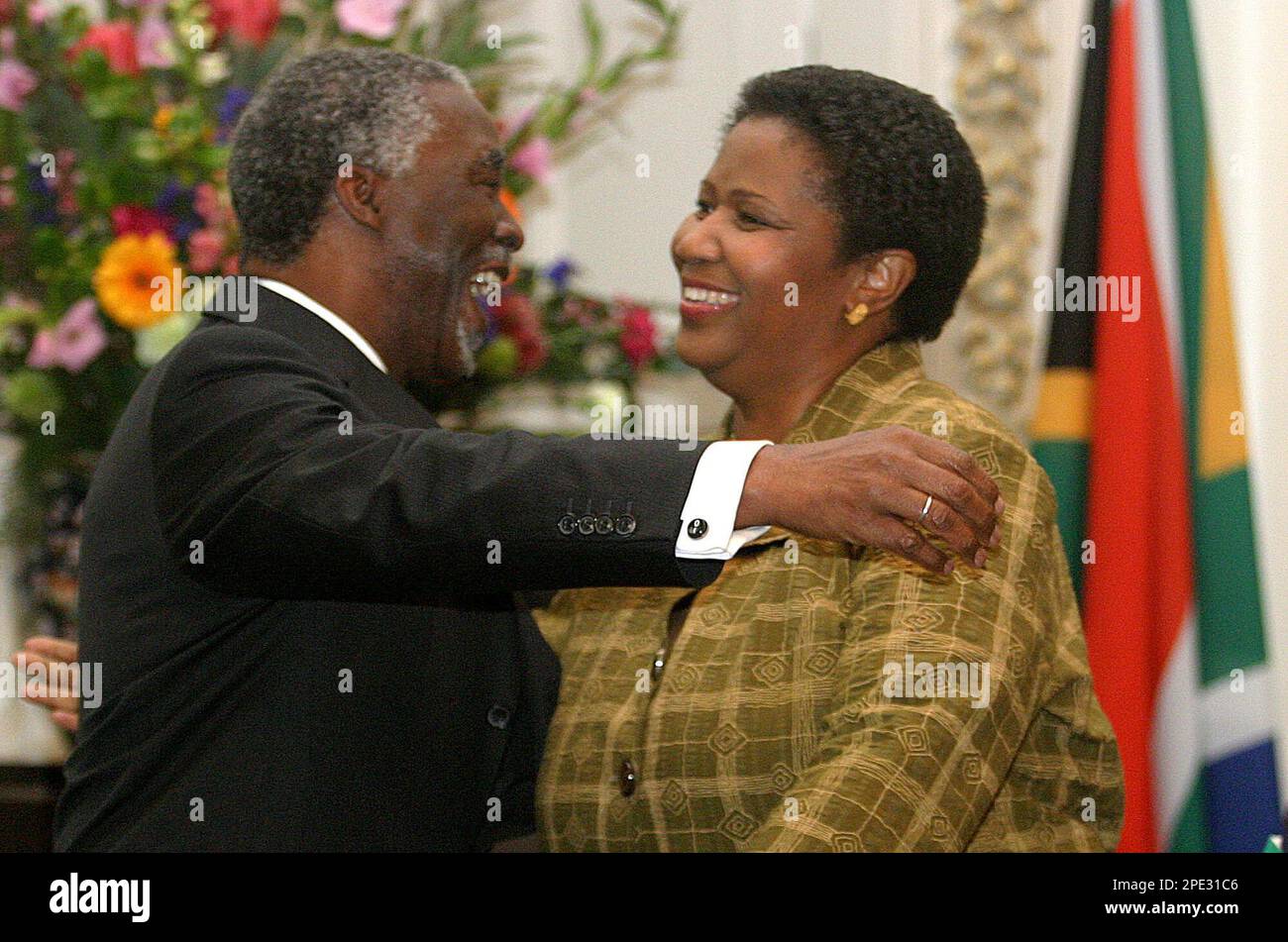 South Africa's first woman Deputy President, Phumzile Gloria Mlambo-Ngcuka (49), right, is ...