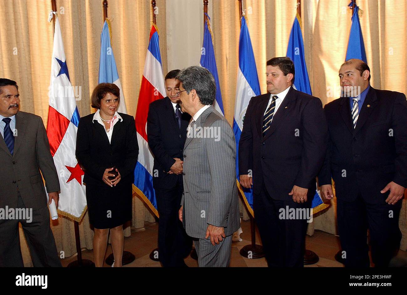 From left to right: Panama's Ambassador in Honduras Roberto Jovane ...
