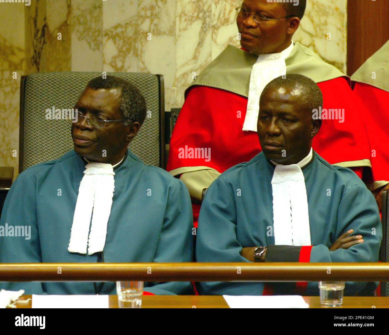 Incoming Chief Justice, Pius Langa, left, and his deputy, Dikgang ...